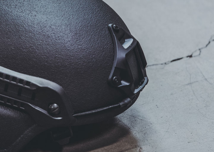 MICH Combat Ballistic Helmet Black - Ace Link Armor
