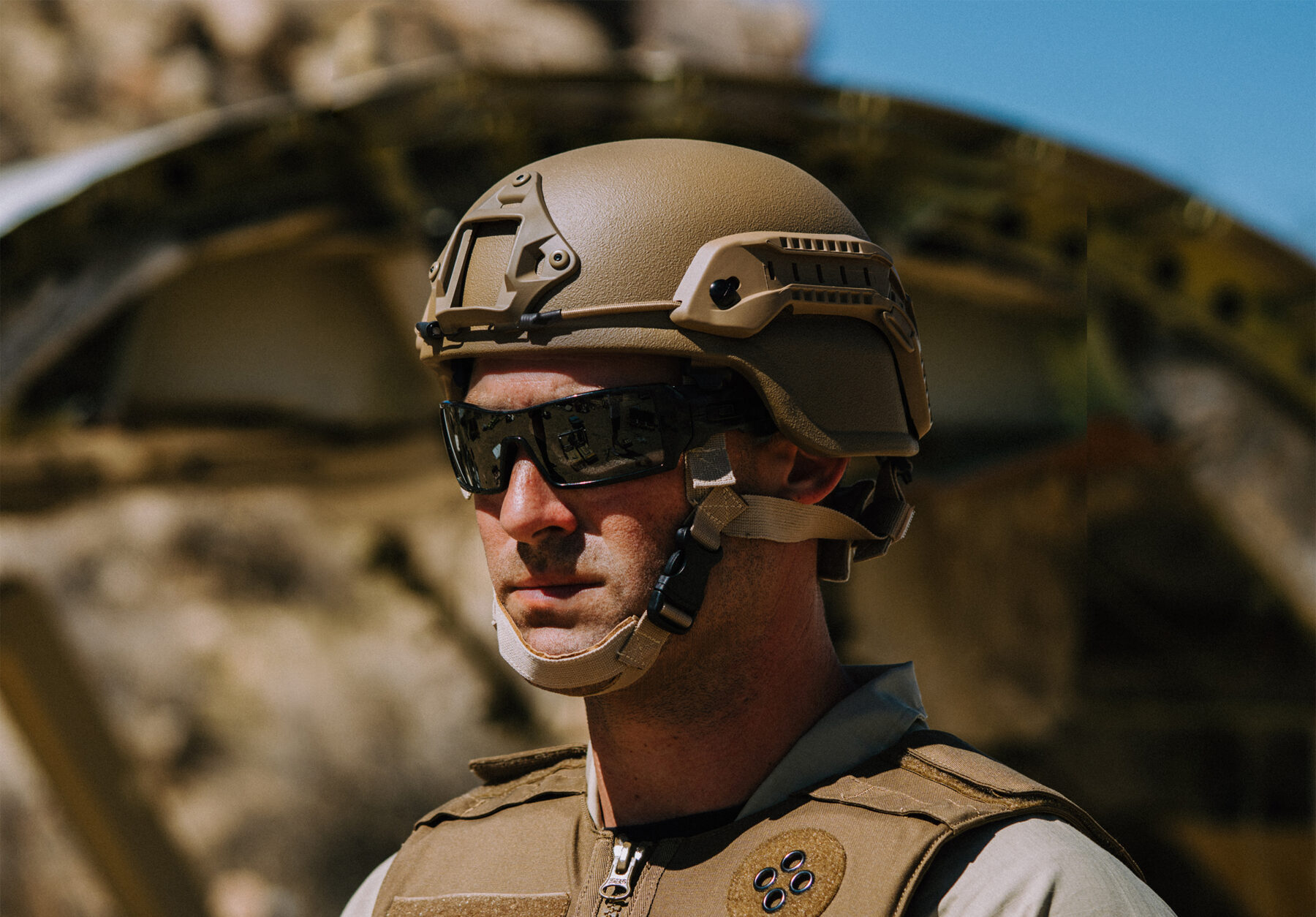 Ballistic Helmet MICH Combat Coyote Brown - Ace Link Armor