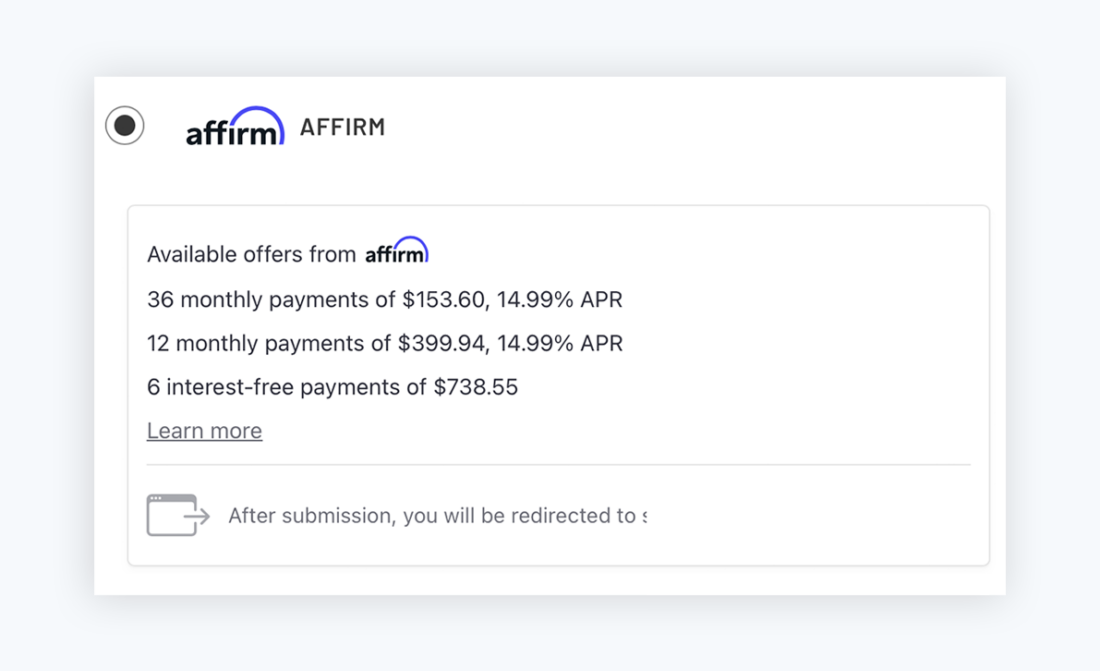 Affirm Payment Plans - Ace Link Armor
